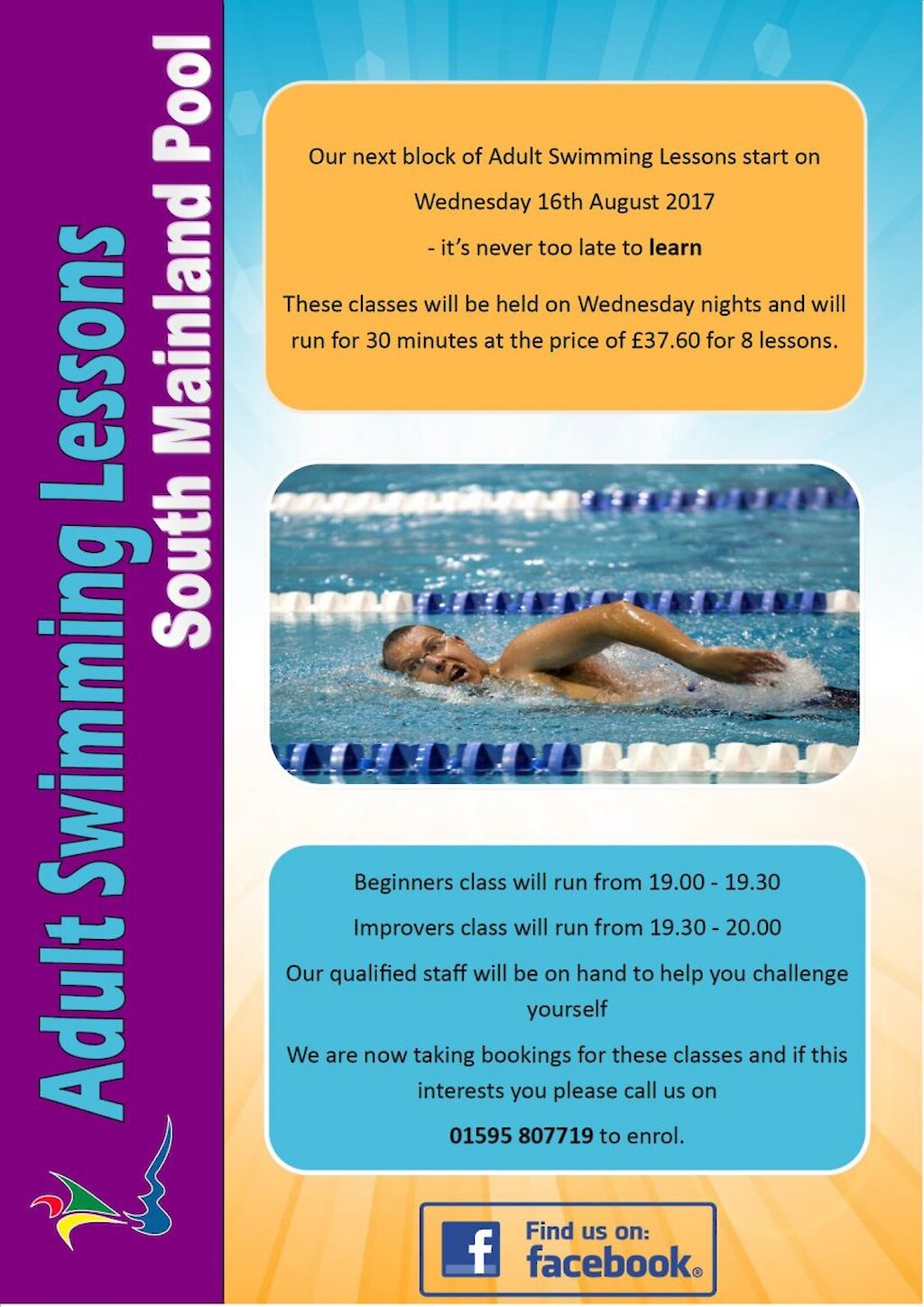 South Mainland Pool Adult Swimming Lessons | Shetland Recreational Trust